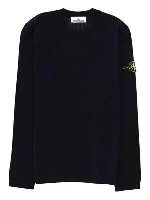 Stone Island Jersey With Logo - Blue