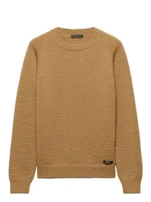 Prada Crew Neck Wool Pullover - Brown