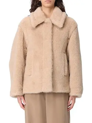 Max Mara Faux Fur Jacket - Cream
