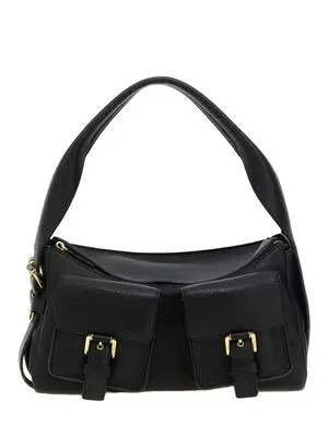 Mulberry Lamb Skin Shoulder Bag - Black