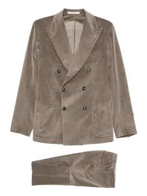 Tagliatore Suits Double Breasted Suits - Brown