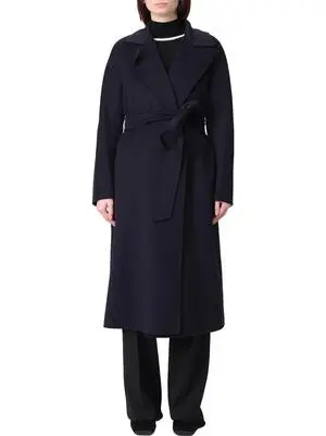 Max Mara Wool, Silk And Cashmere Coat - Blue
