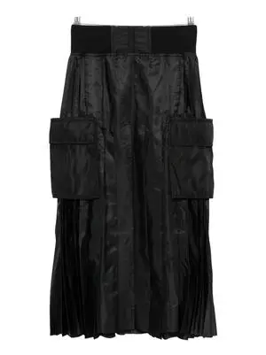 Sacai Quilted Pleated Skirt - Multicolor