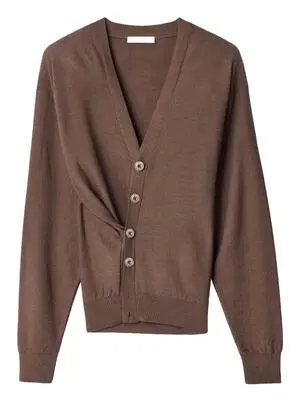 LEMAIRE Wool Blend Twisted Cardigan - Multicolor