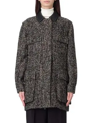 Max Mara Virgin Wool Jacquisite Coat - Brown