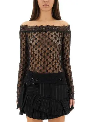 Isabel Marant Étoile Marlene Lace Top - Black
