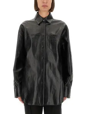 Sportmax Leather Borele Shirt - Black