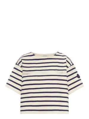 Moncler Striped Crop T-shirt - Multicolor