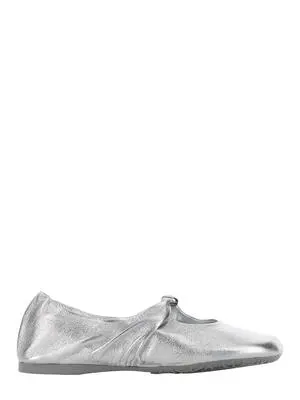 Loewe Leather Pebble Soft Ballerinas - Silver