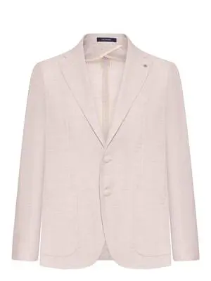 Tagliatore TAGLIATORE Montecarlo Tailored Linen Jacket Pink