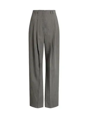 Alberta Ferretti Wool Blend Tailoring Trousers - Multicolor