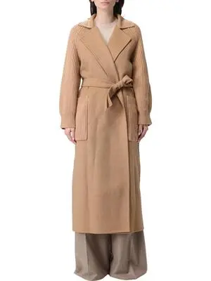 Max Mara Rebus Long Belted Overcoat - Cream