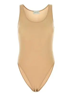 Magda Butrym Beige Stretch Cupro Bodysuit - Brown