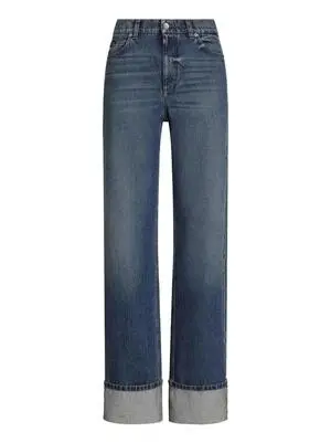 Dolce & Gabbana Wide Leg Jeans - Multicolor