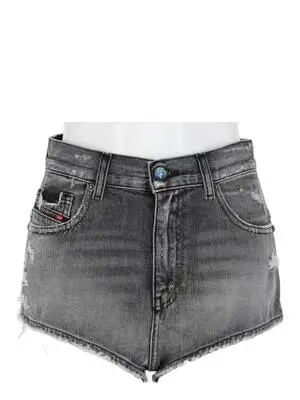DIESEL® Frayed Denim Shorts - Gray