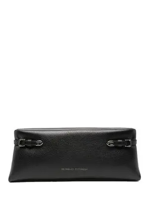 Brunello Cucinelli Leather Clutch Bag - Black