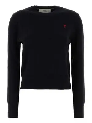AMI Paris Wool Sweater - Black