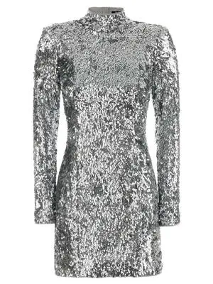 Balmain Sequins Mini Dress - Silver
