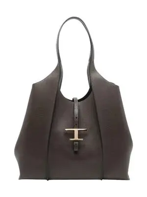 TOD'S TOD'S T Timeless Medium Leather Tote Bag Multicolor