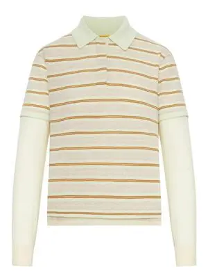 Guest In Residence Cashmere Layered Rugby Polo - Multicolor