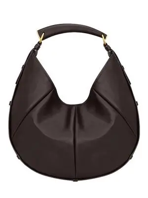 Saint Laurent Calf Leather Shoulder Bag - Brown