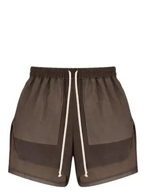 Rick Owens Silk Boxer Shorts - Brown