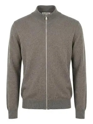 Brunello Cucinelli Cashmere Zip-front Cardigan - Multicolor