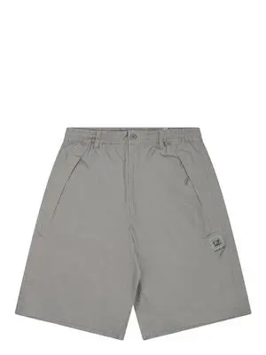 C.P. COMPANY Logo Cotton Shorts - Gray