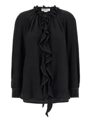 Victoria Beckham Ruffle' Blouse - Black