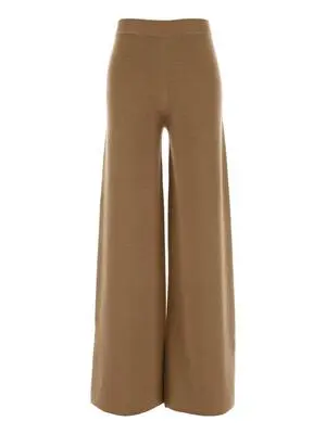 Max Mara Max Mara Women Camel Wool Blend Judy Pant Brown