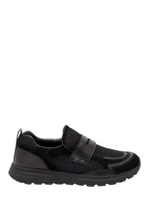 Prada Mesh And Leather Sneakers - Multicolor