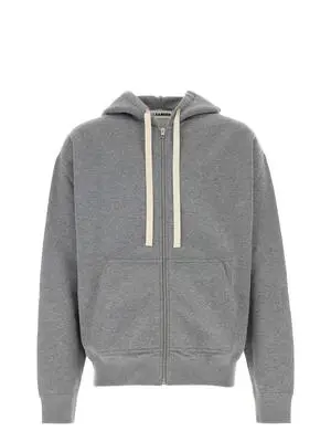 JIL SANDER Grey Cotton Sweatshirt - Gray