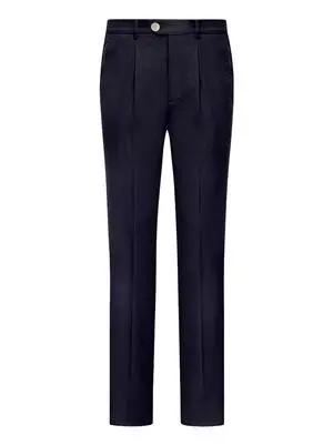 Brunello Cucinelli Cotton Blend Chino Pants - Blue