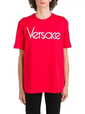 Versace Embroidered Logo Tee - Multicolor