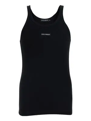 Dolce & Gabbana Cotton Sleeveless Top - Black
