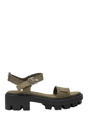 Prada Military Canvas Sandals - Green