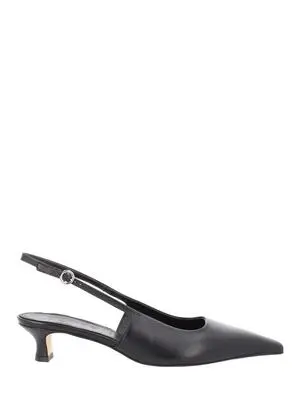 AeydĒ Catrina Leather Slingback Pumps - Black