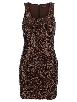 ROTATE BY BIRGER CHRISTENSEN Sequined U-neck Dress - Multicolor