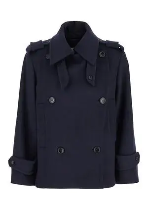 Max Mara Laveno Double Breasted Jacket - Multicolor