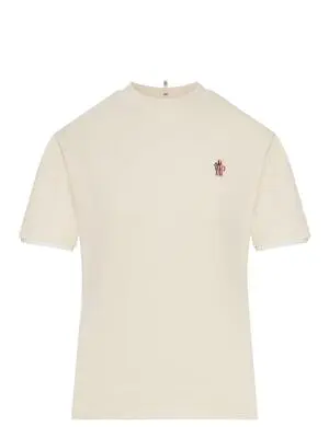 Moncler MONCLER GRENOBLE Stretch Jersey T-Shirt Cream