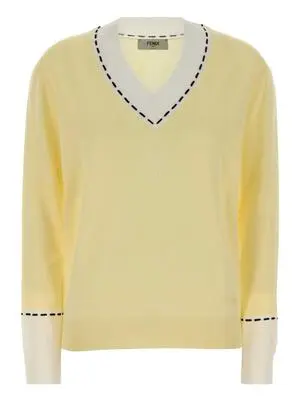 Fendi Wool Blend Sweater - Yellow