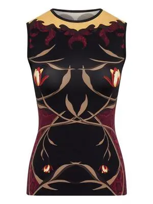 MARINE SERRE Sleeveless Top - Black