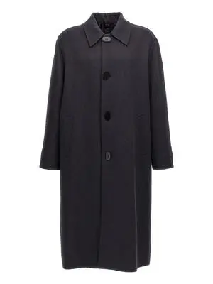 Fendi Double Wool Coat Blue