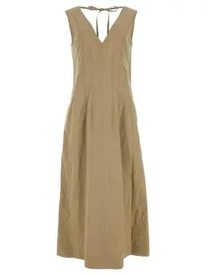 Bottega Veneta Cotton Blend Dress - Brown