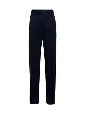 Bottega Veneta Blue Tailored Pants In Wool - Multicolor