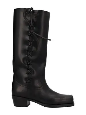 Paris Texas Leather Roxanne Boots - Black