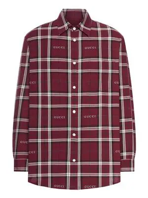 Gucci Jacquard Cotton Tartan Shirt - Multicolor