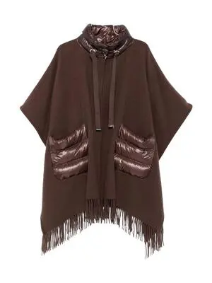 Herno Wool And Nylon Cape - Multicolor
