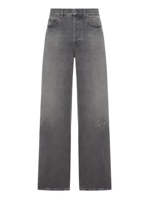 GOLDEN GOOSE Wide Leg Five-pocket Jeans - Gray