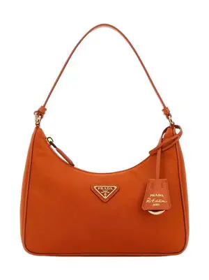 Prada Re-edition 2005 Bag In Re-nylon And Saffiano Leather - Orange